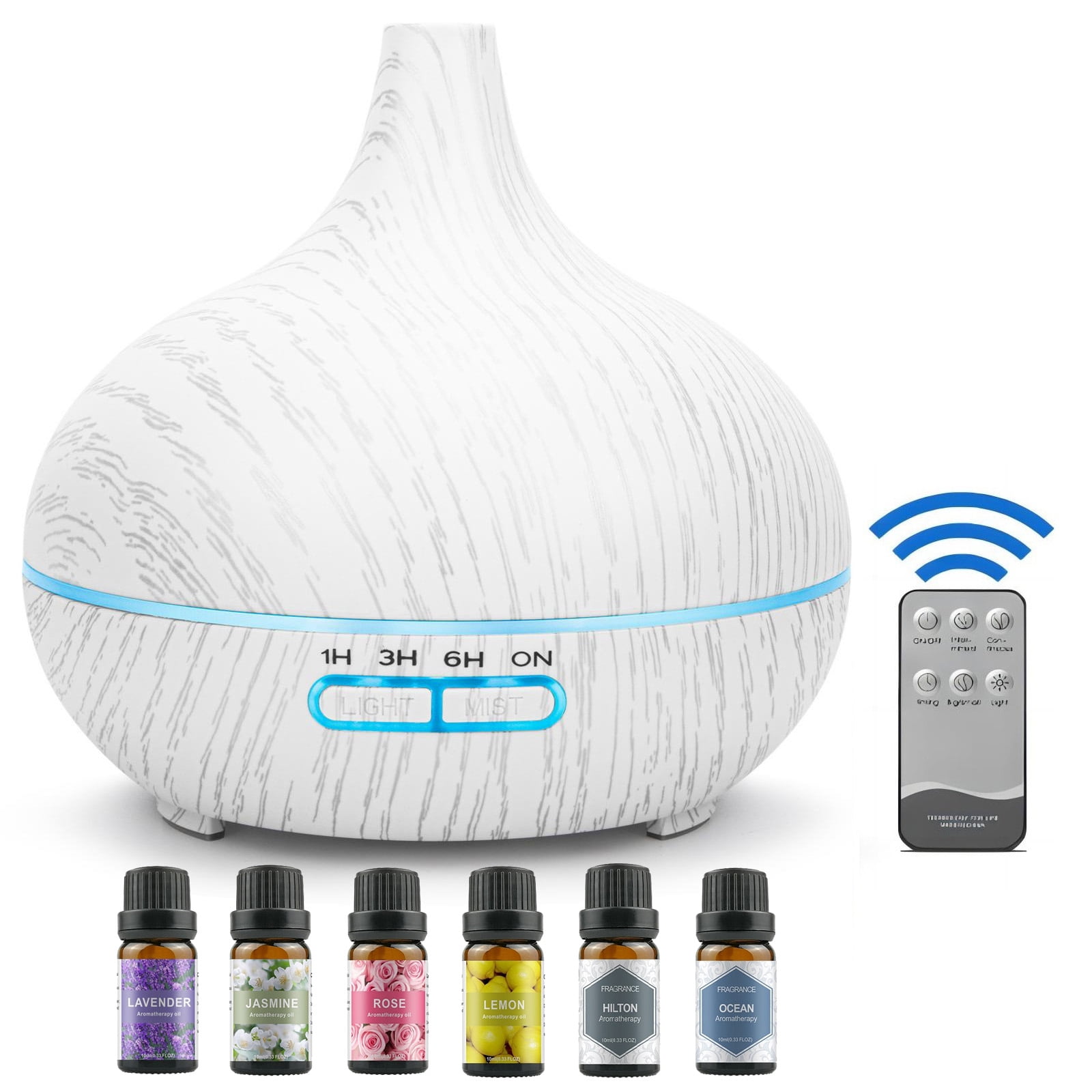 550 ML Aroma Diffiser with Essential Oils Set, Essential Oil Diffuser with Remote, Ultrasonic ...