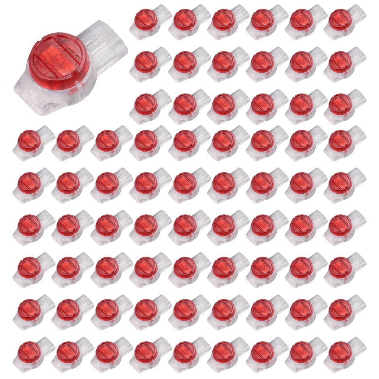 550 Pieces Gel Splice UR Connector 3 Port Wire Connectors Red+Clear ...