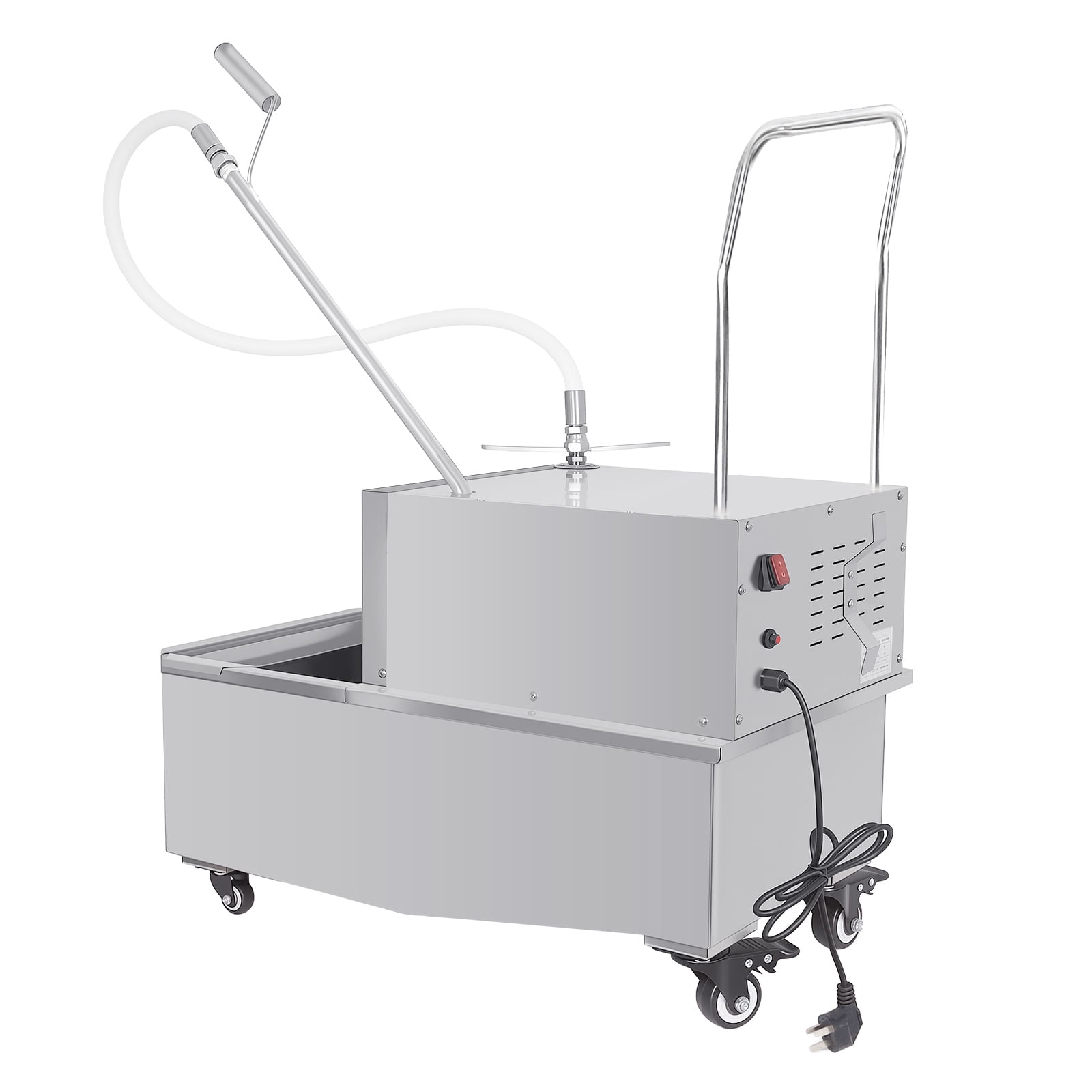 550W 110V Commercial Fryer Filter Machine, 55L/14.54 Gal Mobile Fryer ...
