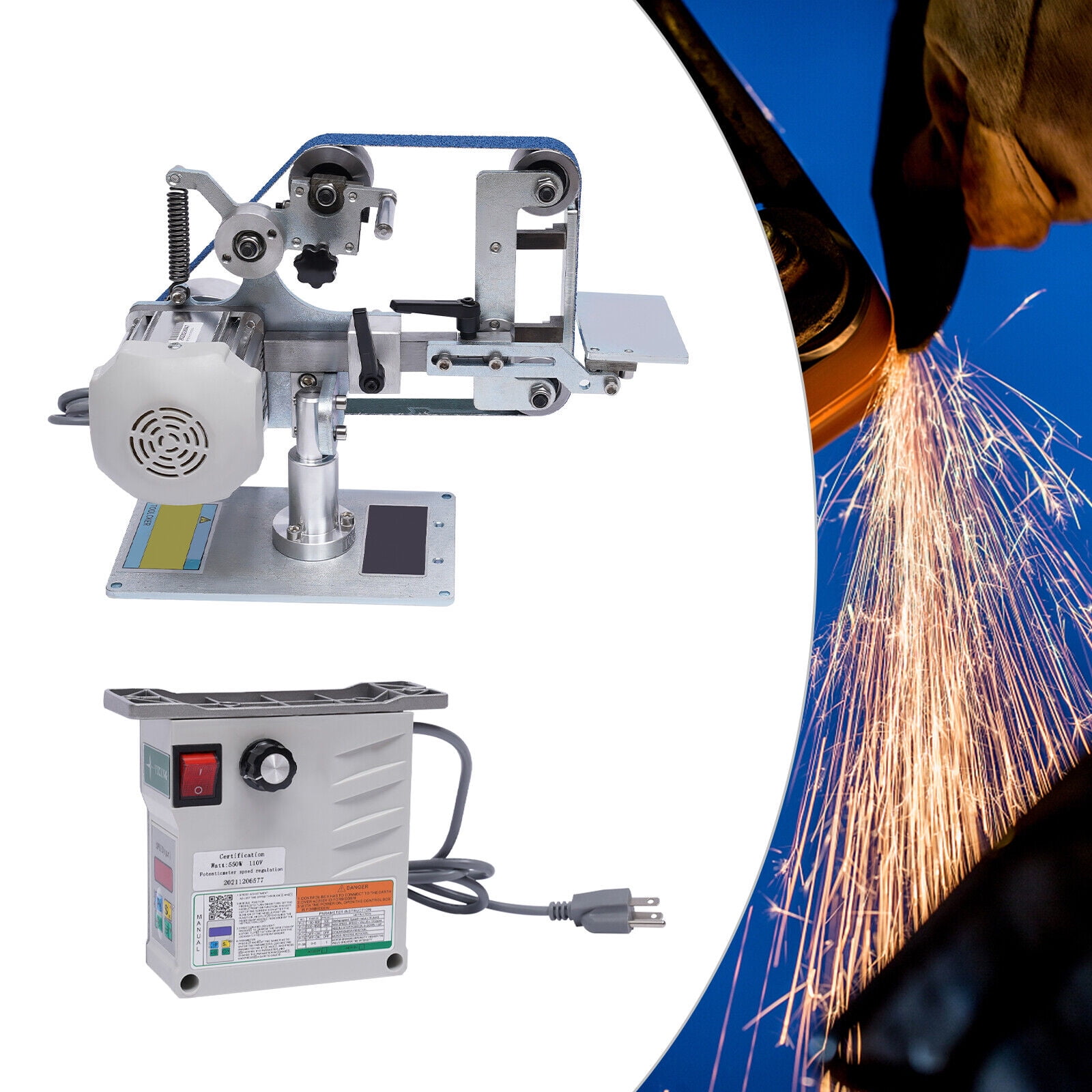 550W 110V Electric Mini Belt-sander for Metal Processing, Jewelry ...