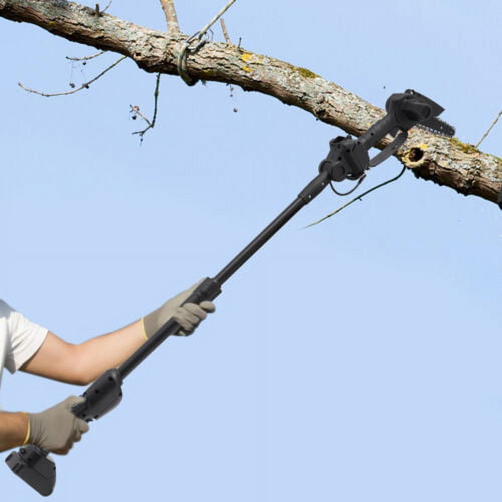 550W 2in1 Cordless Pole Saw for Tree Trimming w/ Extension Pole Battery ...