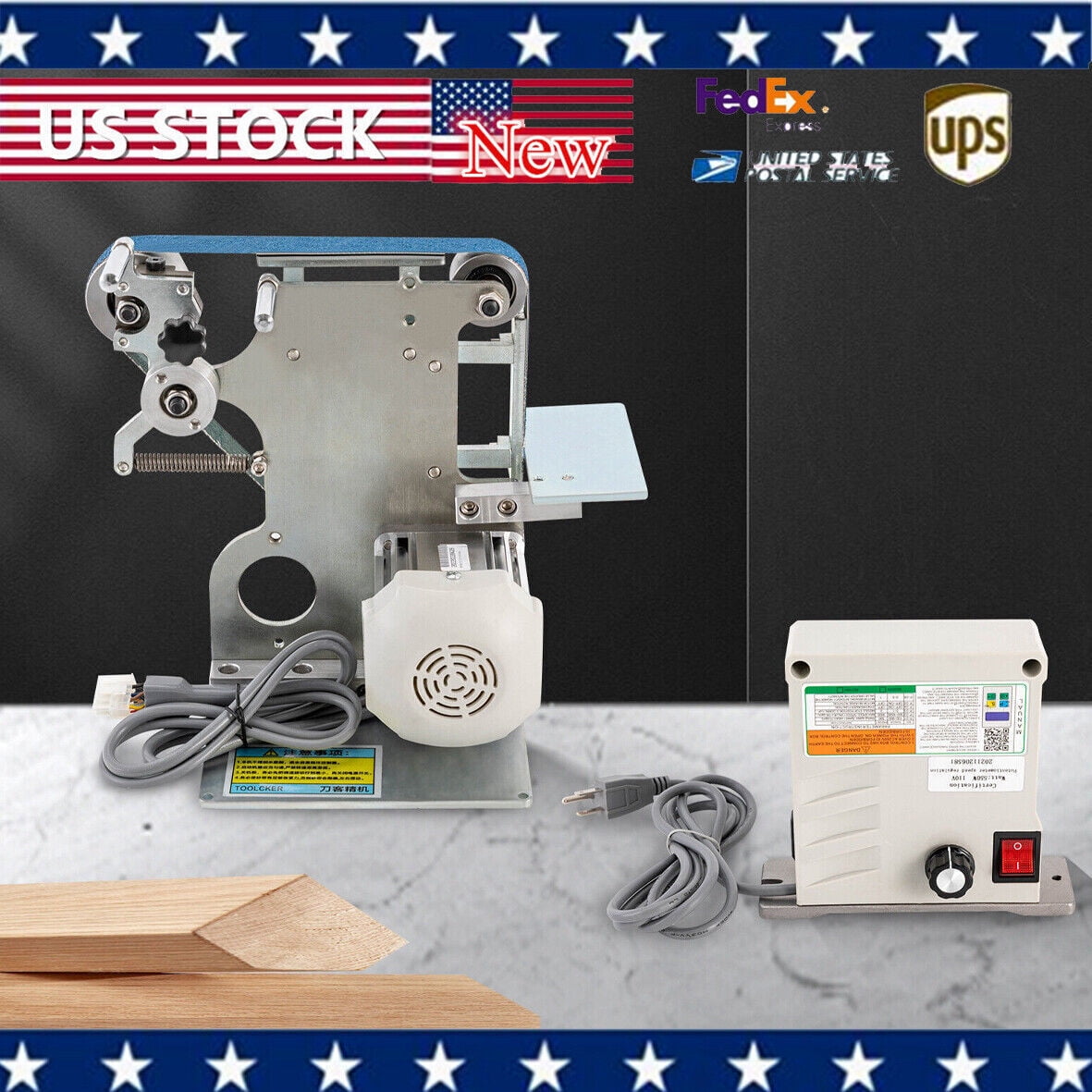 550W Belt Sander 1x30" Belt Horizontal Polishing Grinder W/ Motor 110V ...