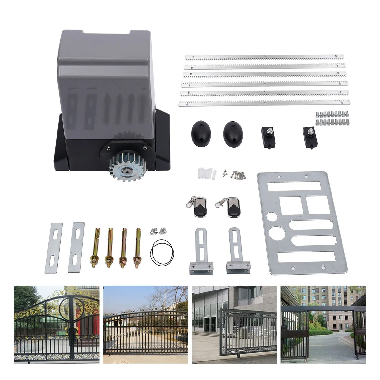 550W Electric Sliding Gate Opener Operator Security Kit 1200KG ...