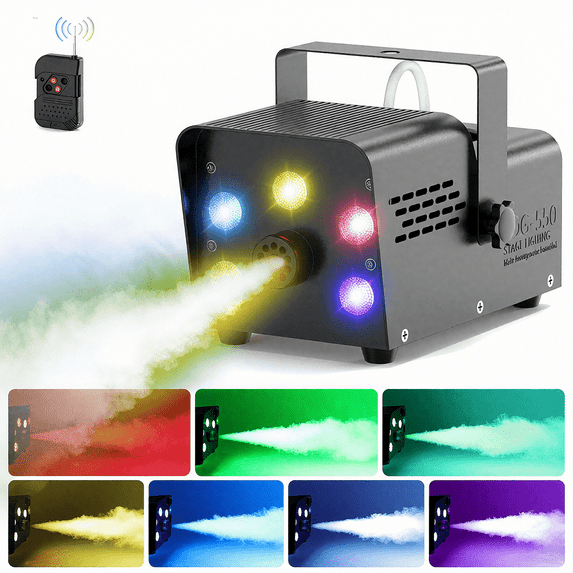 Wondnuga Halloween Fog Machine 550W 3-in-one RGB Light Beads Smoke ...