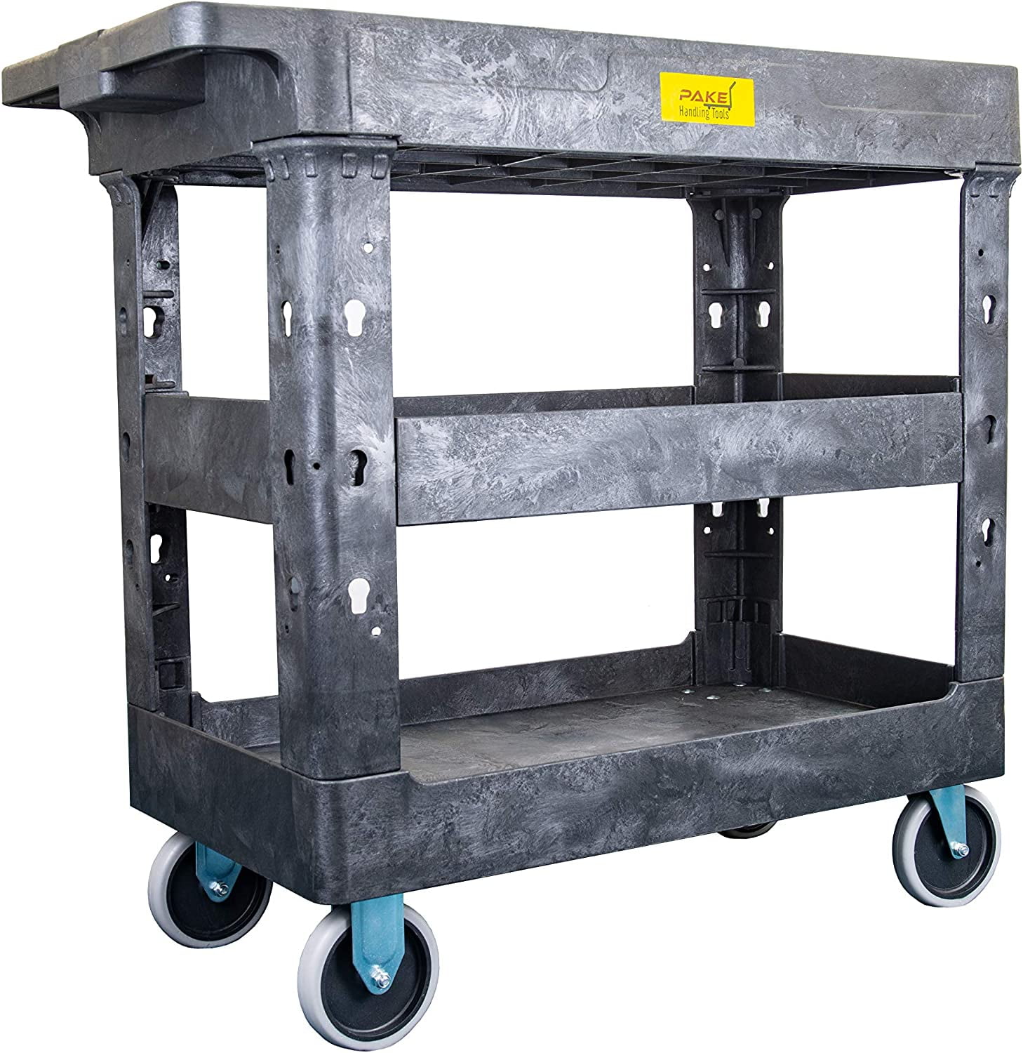 550lb Capacity Heavy Duty Plastic Utility Cart 34-1/2" L x 16-3/4" W ...