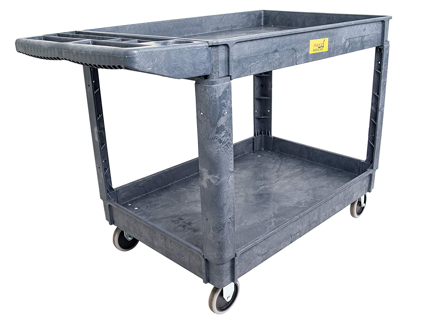 550lb Capacity Heavy Duty Plastic Utility Cart 46" L x 25-5/8" W with ...