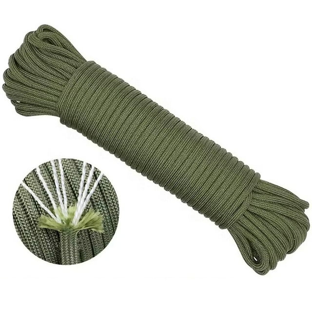 550lb Type III Paracord 4mm Nylon Rope Mil-Spec Parachute Cord w/ 7 Strands Core - Walmart.com