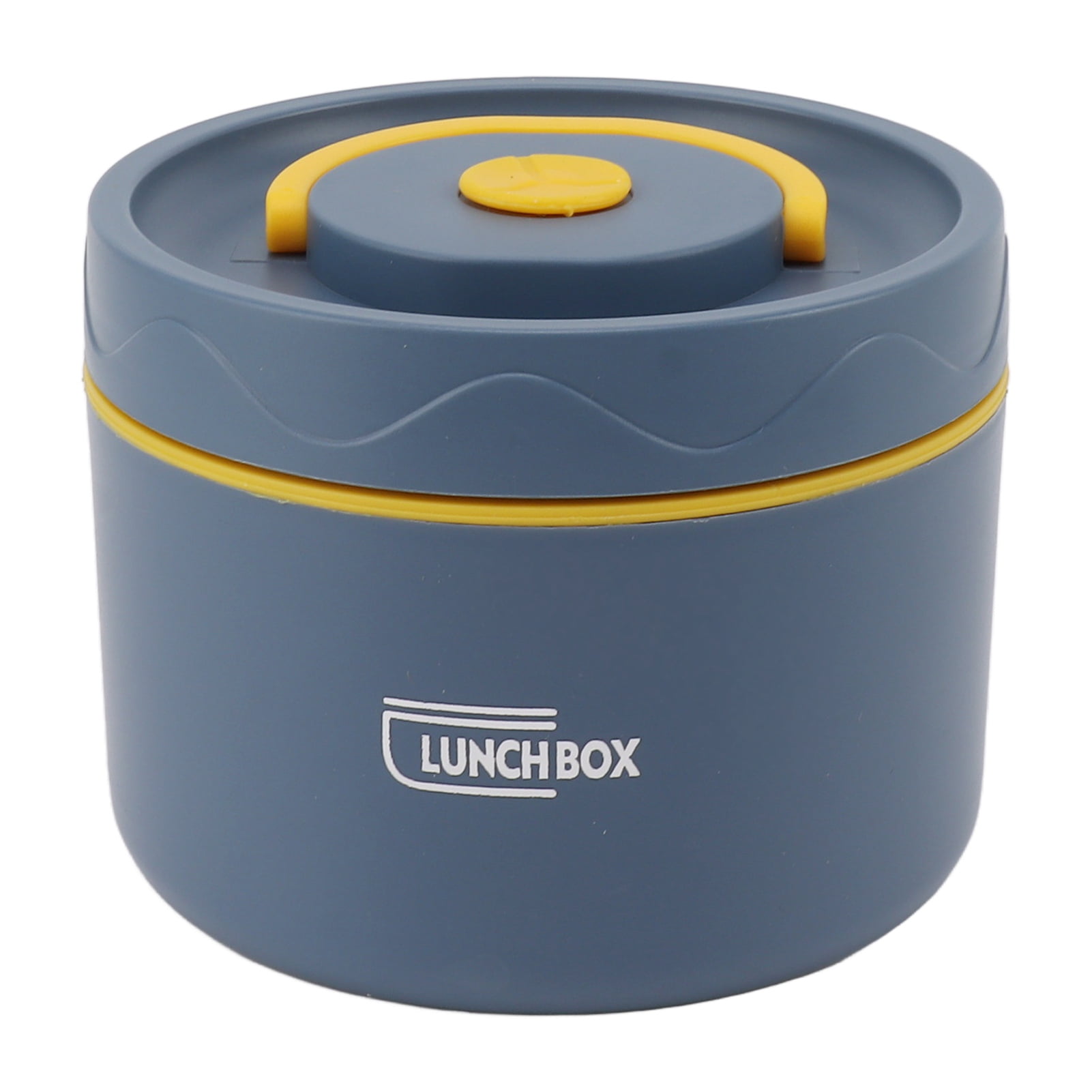 550ml Stainless Steel Insulated Bento Lunch Box Stackable 2 Tier Round ...