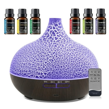 Porseme Blue Wave Essential Oil Diffuser, 100ml Glass Ultrasonic ...