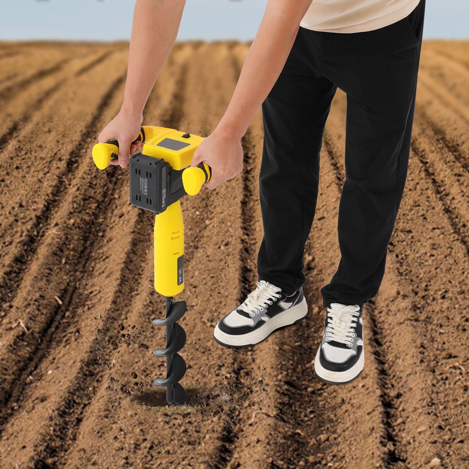 550rpm Cordless Electric Post Hole Digger for Post Hole Digging ...