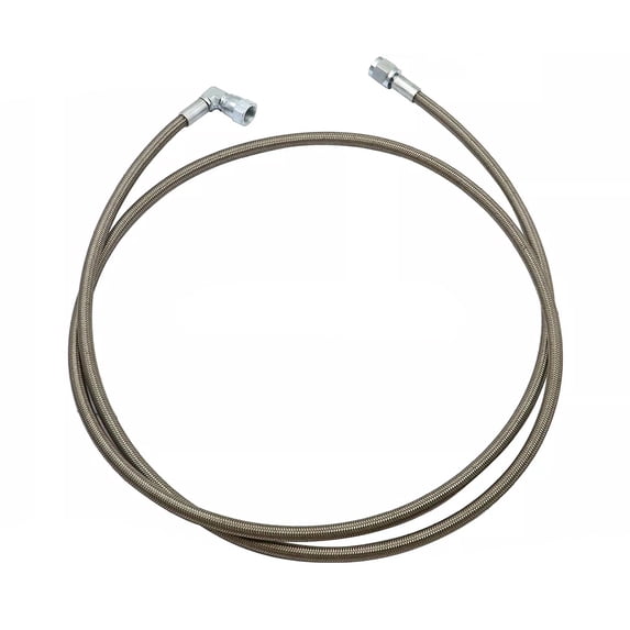 551871 Steel Braided Turbo Oil Feed Line 60" Length 4AN 90 Degree ...