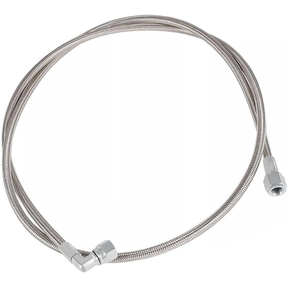 551871 Steel Braided Turbo Oil Feed Line 60" Length -4AN 90 Degree ...