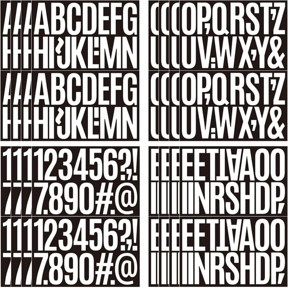 552 Pcs 3 Inch Waterproof Letter Stickers - Self-Adhesive Vinyl with 32 ...