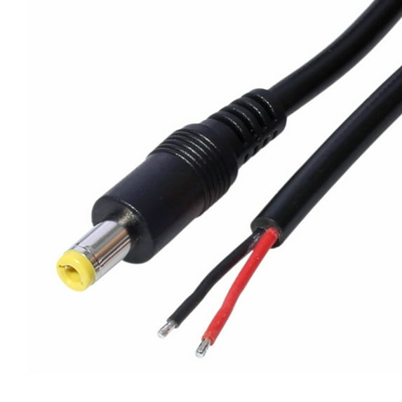 Power Pigtails Cable 5.5MM x 2.5MM Male Plug to Bare Wire Open End ...