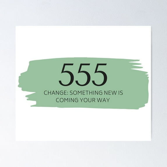 555 Angel Number Green Poster- Unframed Poster | Wall Art | Perfect For ...