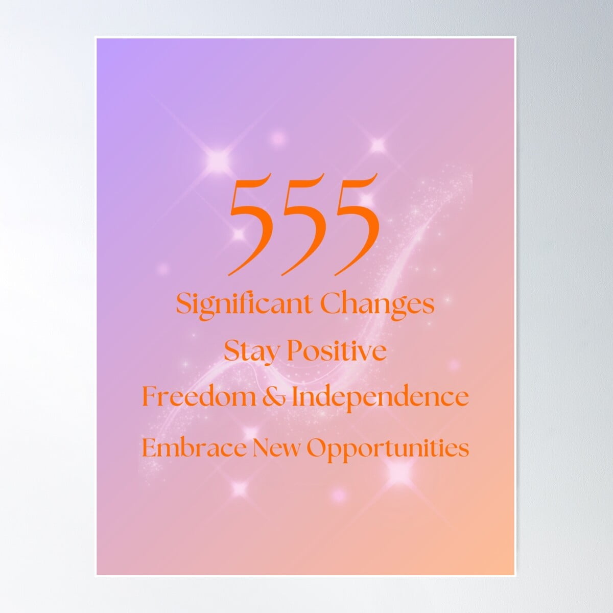 555 Angel Number Poster Wall Art, Modern Wall Decor For Living Room ...