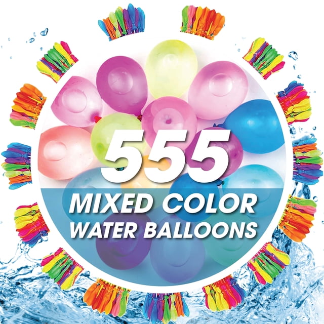 555 PCS Water Balloons Pack - Self Sealing Instant Bulk Biodegradable ...