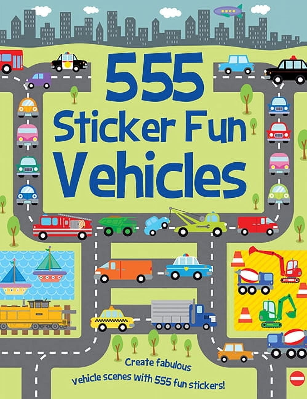 555 Sticker Fun 555 Sticker Fun - Vehicles, (Paperback) - Walmart ...
