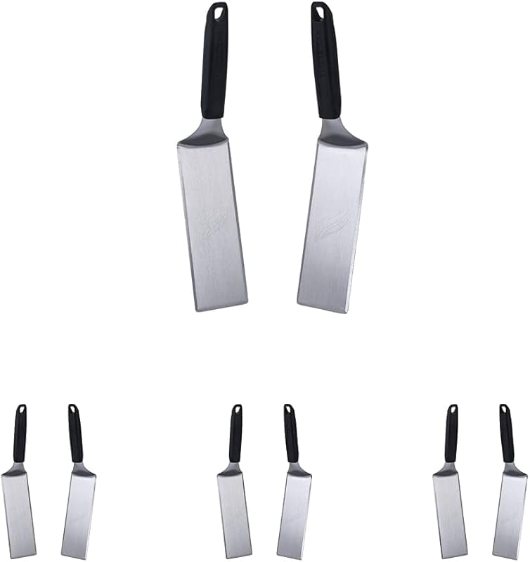 5550 Extra Long Griddle Spatula Set of 2- Perfect Heavy-Duty Stainless ...