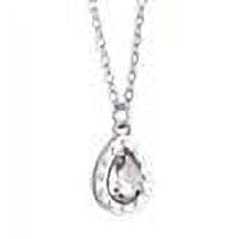 ‎555Jewelry Stainless Steel CZ Teardrop Necklace, Pear Cut Cubic ...
