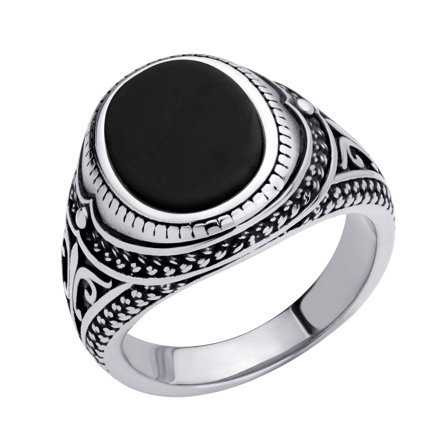‎555Jewelry Stainless Steel Signet Rings for Men, Retro Vintage Ethnic ...