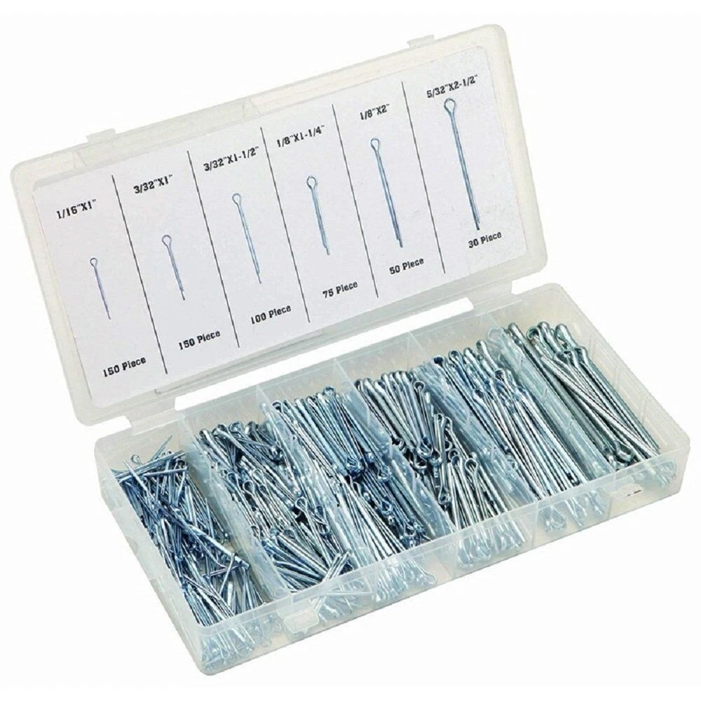 555Pc Cotter Pin Clip Key Fitting Assortment Tool Kit Set Case ...