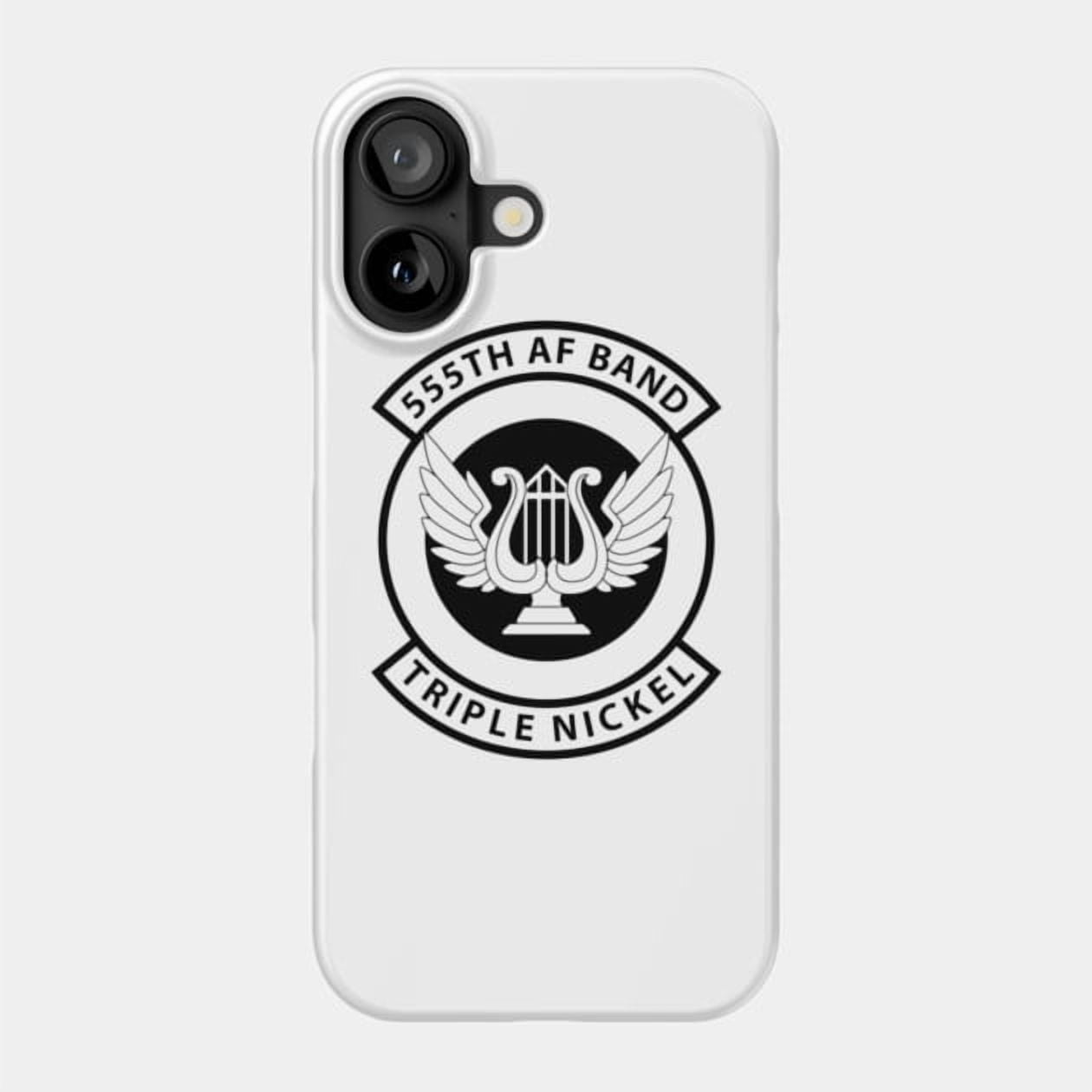 555th AF Band Triple Nickel Black Case for iPhone 11,12,13,14,15,16,17 ...