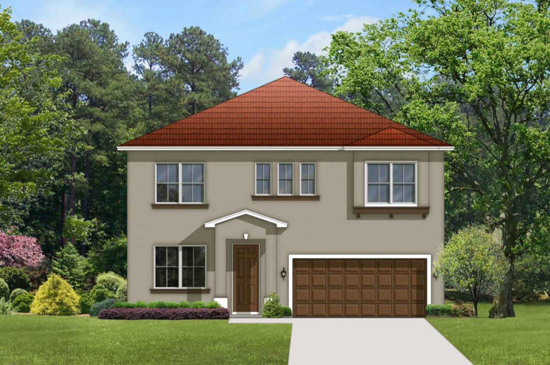 556-24382: Spanish Mediterranean 5 Bed, 3 Bath Luxury Home Plan, 2405 ...