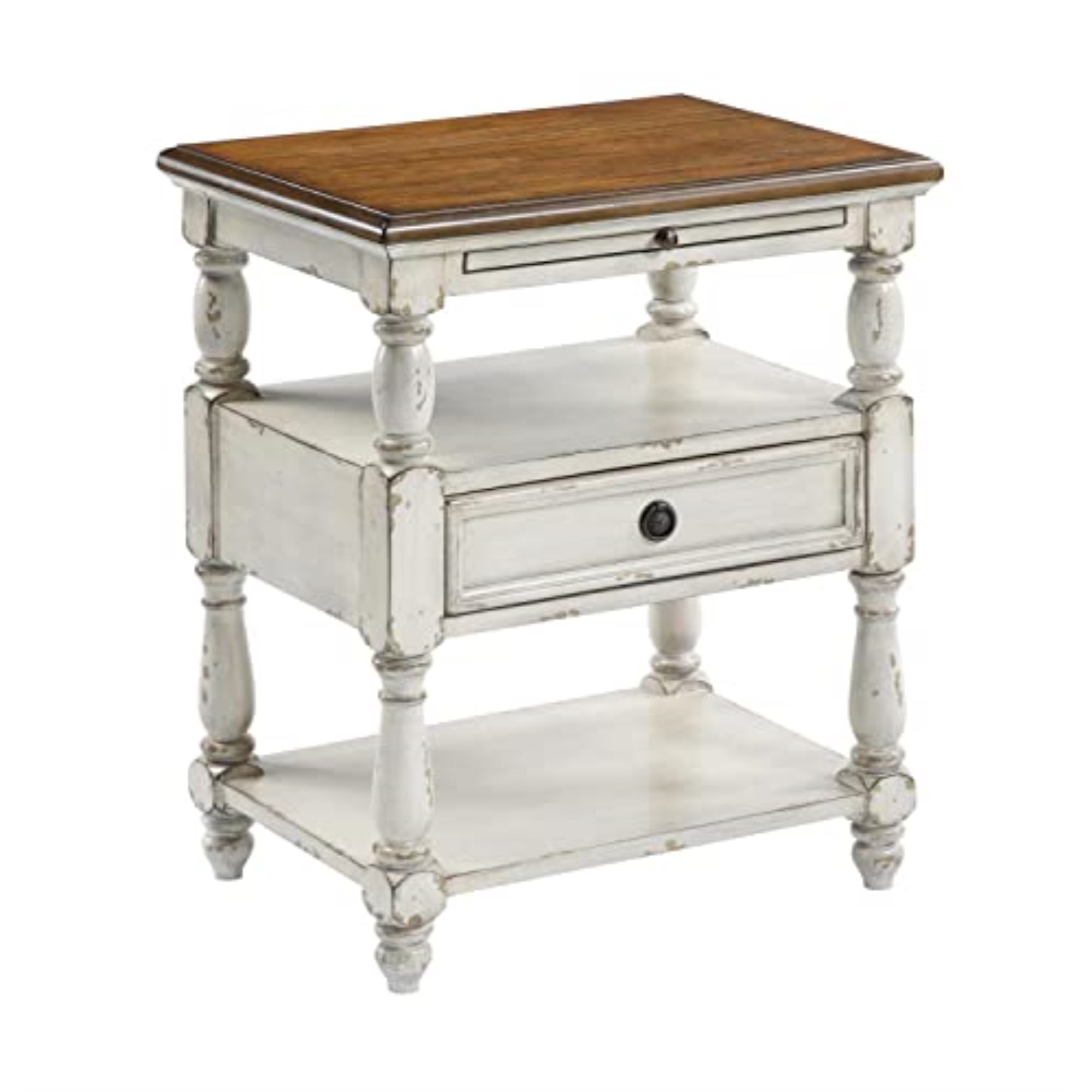 Coast to Coast Imports One Drawer Chairside Table in Cream - Walmart.com