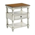 Coast to Coast Imports One Drawer Chairside Table in Cream - Walmart.com