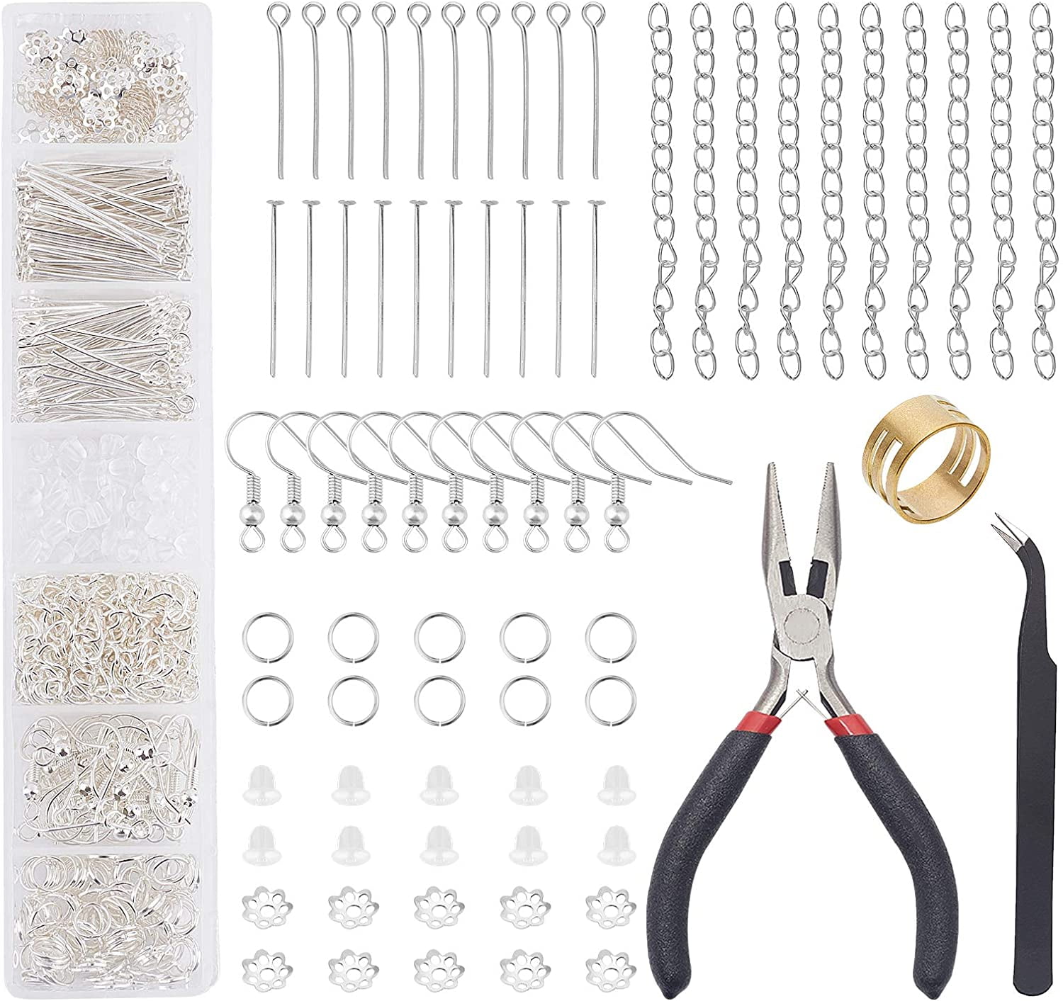 558 Pcs Earring Making Kit Including Earring Hooks Ear Nuts Jump Rings ...