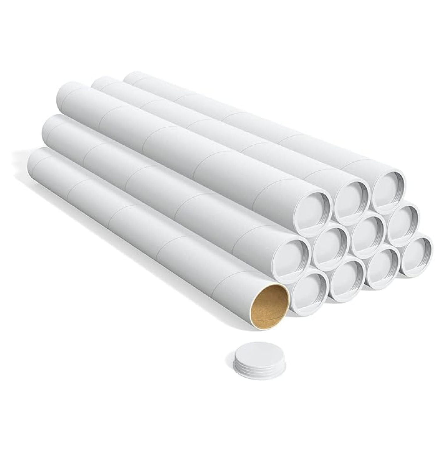 558421 3-Inch X 30-Inch White Mailing Tubes 12/Carton (11627) - Walmart.com