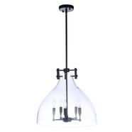 ET2 Lighting E24914-BKSBR 16 in. Fungo LED Pendant in Black & Satin ...
