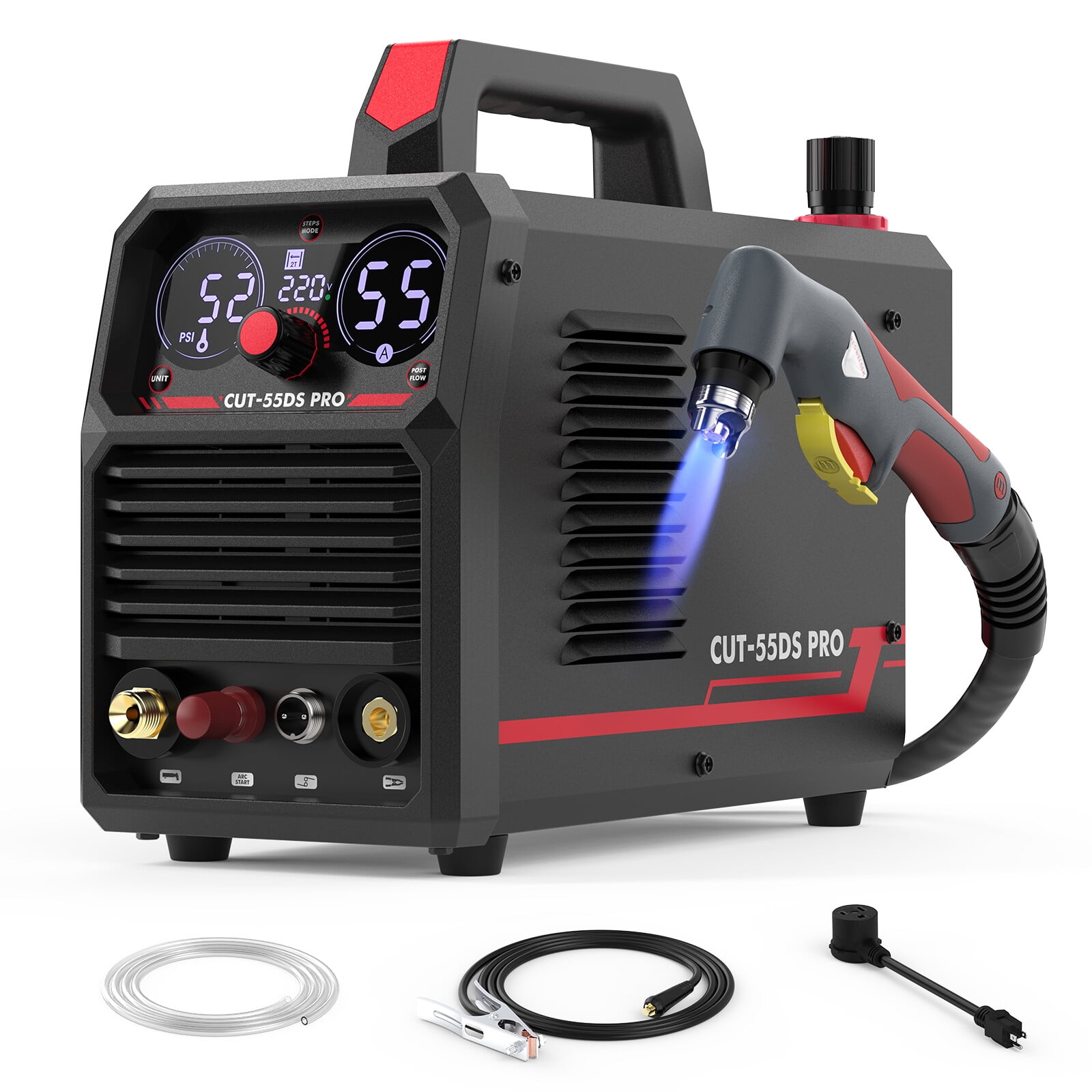 55Amp Non-Touch Pilot Arc Blowback Plasma Cutter,110/220V Cutting ...