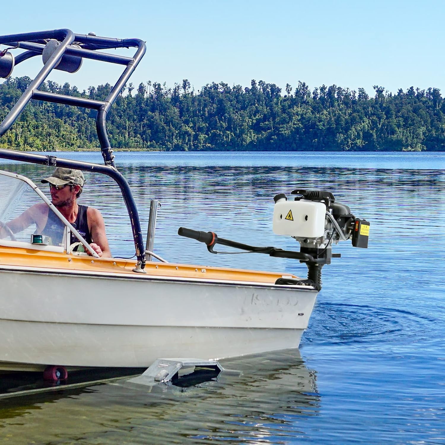 55CC 4-Stroke Gasoline Outboard Motor Fishing Boat Engine with Wind ...