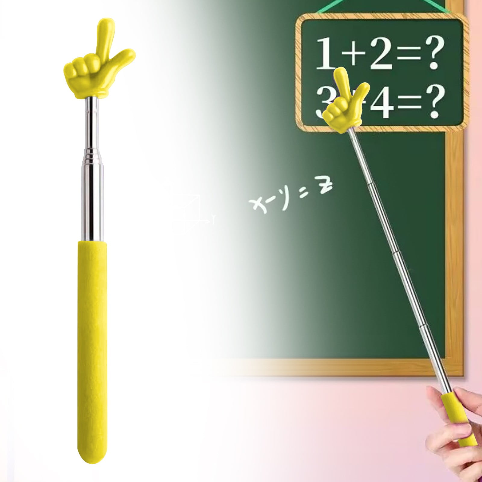 55Cm Extendable Finger Reading Stick, Yellow Finger Stick|Finger ...
