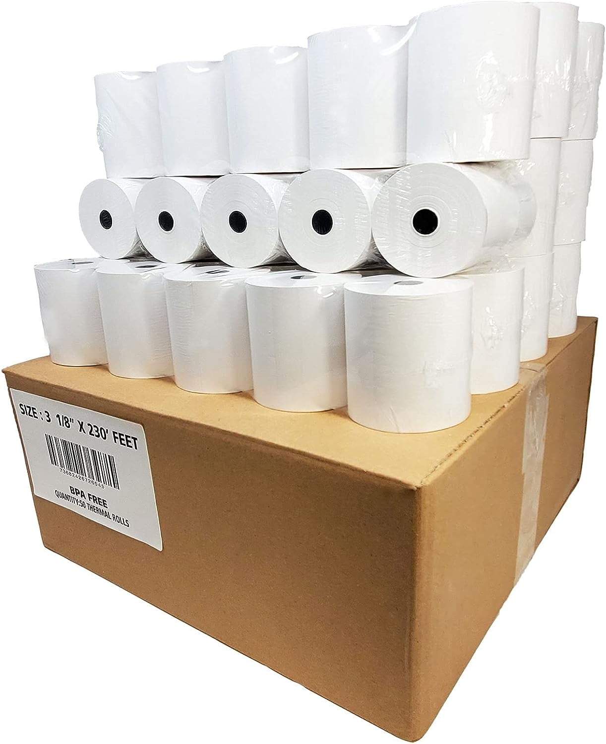 55GSM - Shrink Wrap 3 1/8 x230 Feet Clover Station Thermal Paper Rolls ...