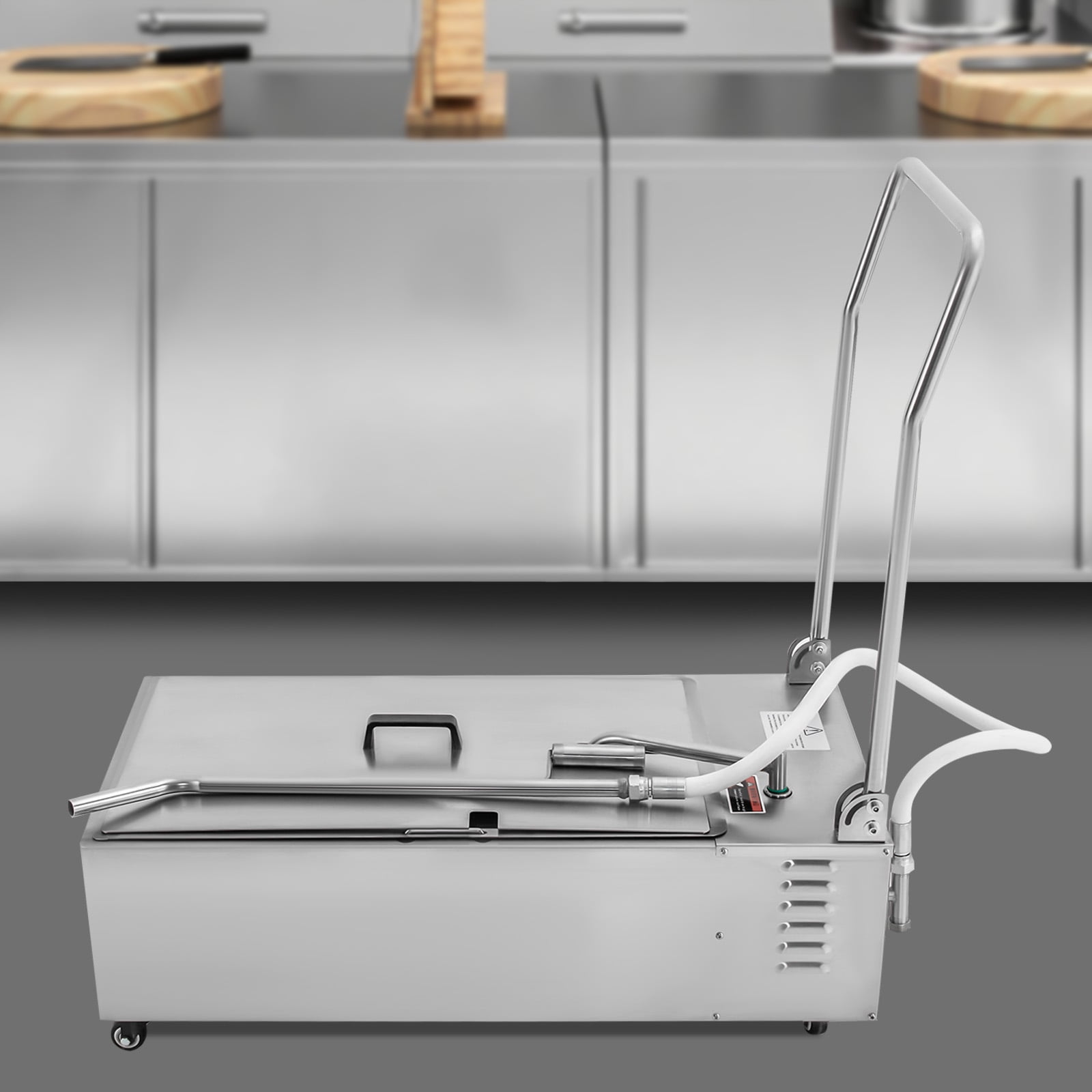 NEW 55L Fryer Oil Filter Cart Machine Commercial Kitchen Oil Filtration ...