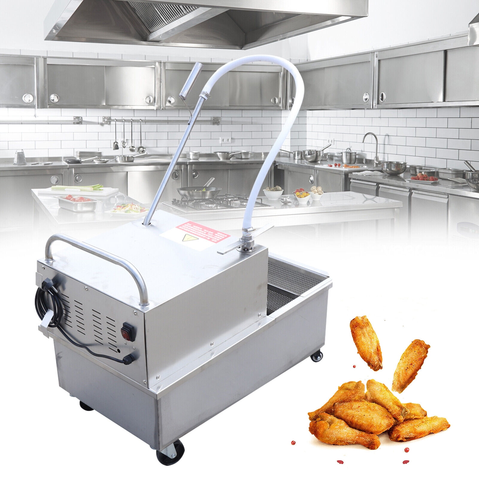 55L Commercial Oil Filler Machine Cart 550W Fryer Oil Filter Machine ...