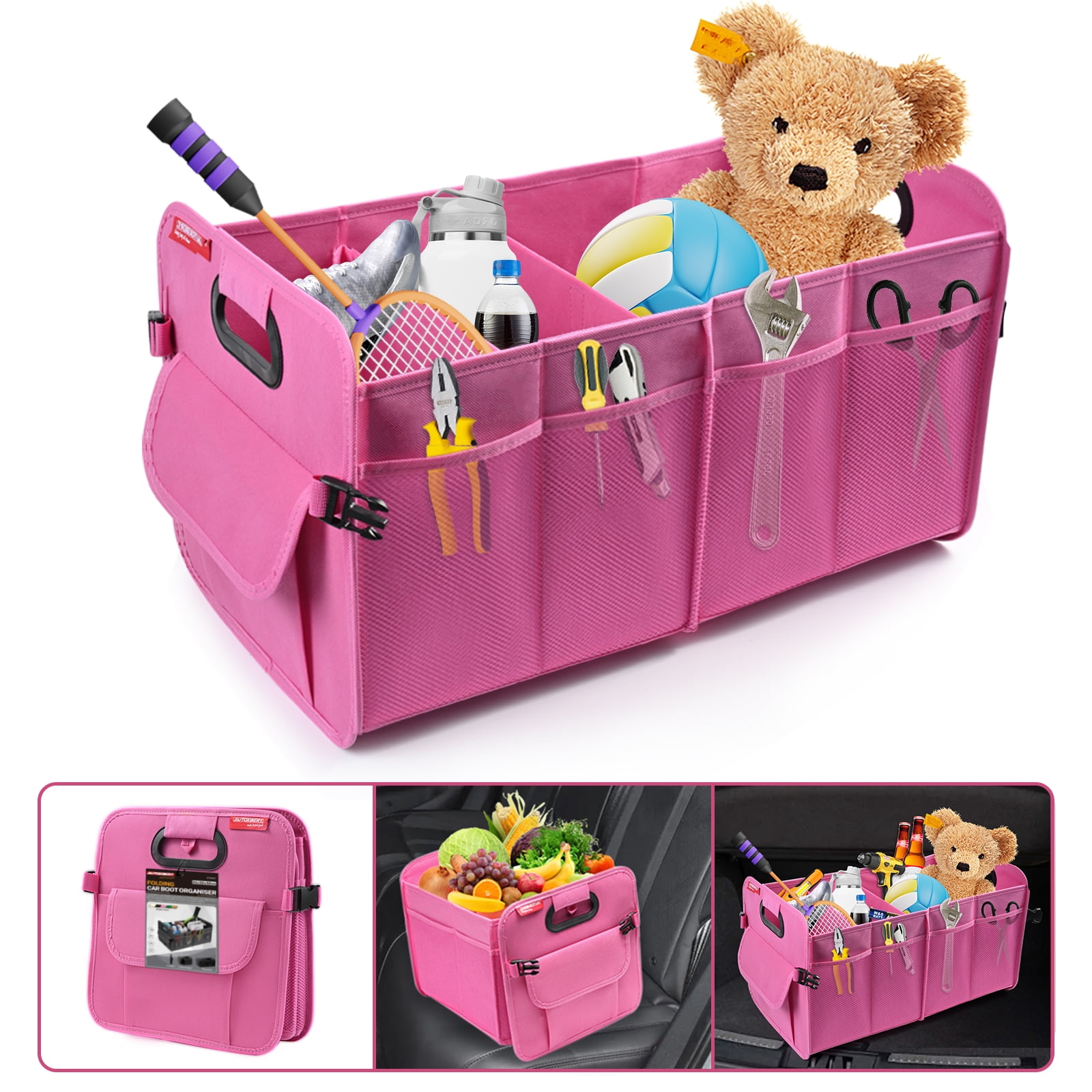 Car Trunk Organizer for SUV 55L Large Capacity Collapsible 3 ...