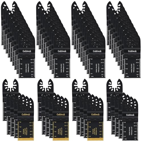 55PCS Oscillating Saw Blades, Quick Release Titanium Multitool Blades ...