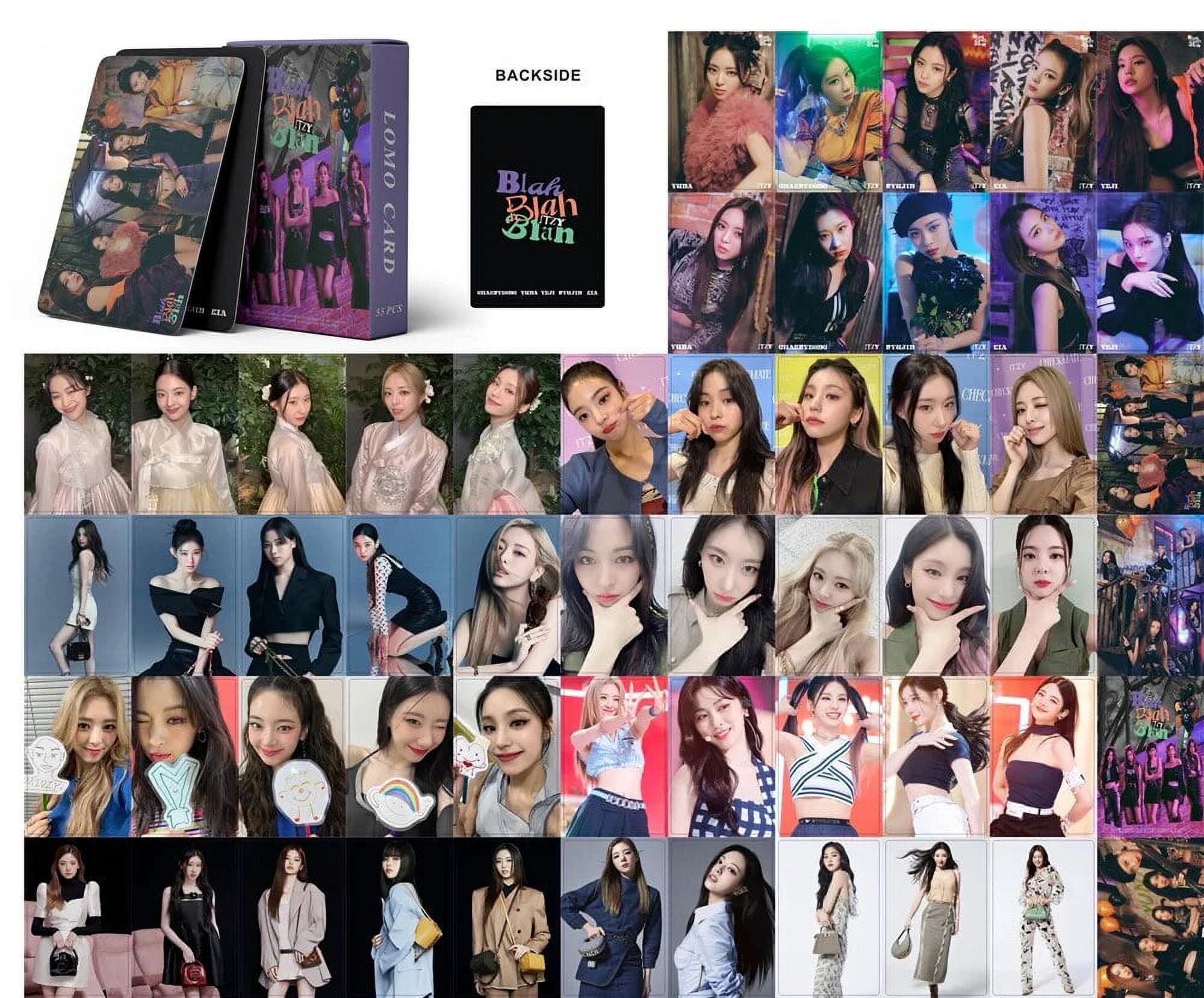 55PCS/Set Kpop itzy photocards new album Blah Blah Blah lomo card Voltage CHECKMATE photo cards ...