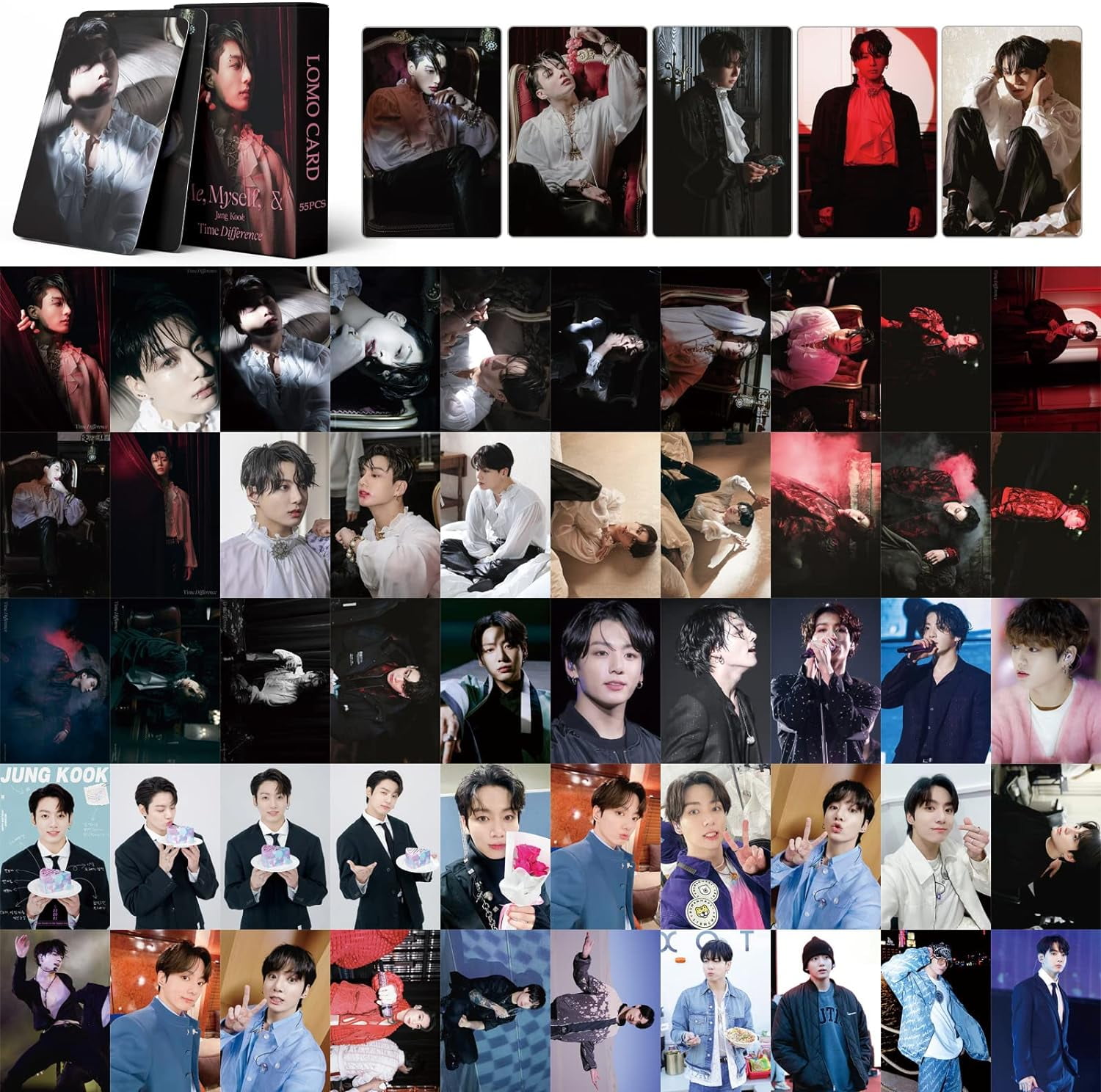 55Pcs Bangtan Boys Lomo BTS Cards JUNGKOOK Mini Postcards for Personal ...