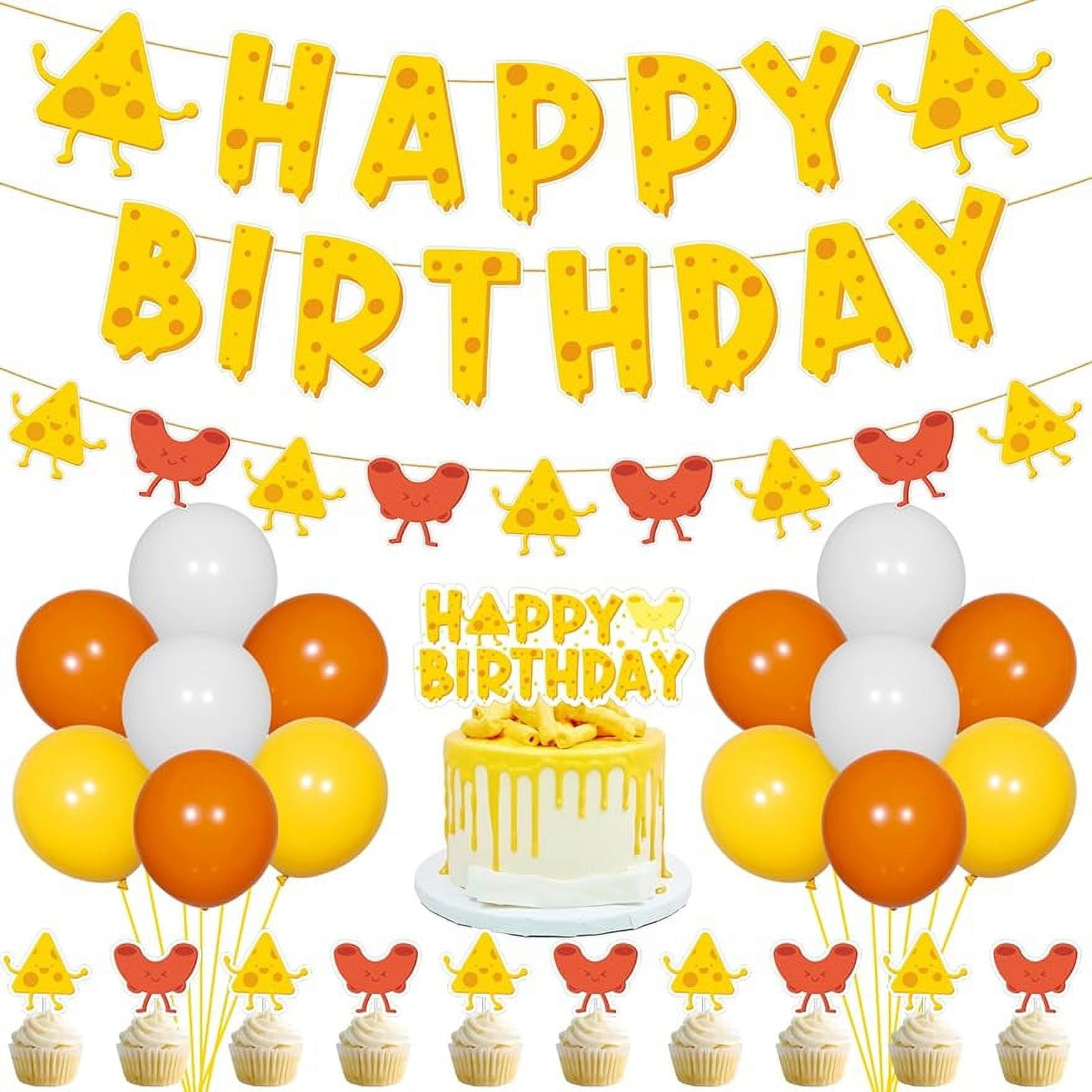 55Pcs Cheese Themed Birthday Party Decorations, Sweet Cheesy Happy ...