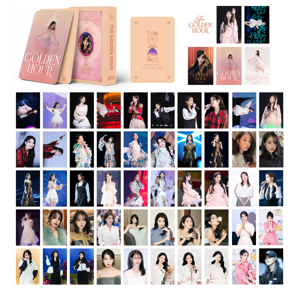 55Pcs IU LOMO Cards IU The Golden Hour Album Photo Poster MINI IU Album ...
