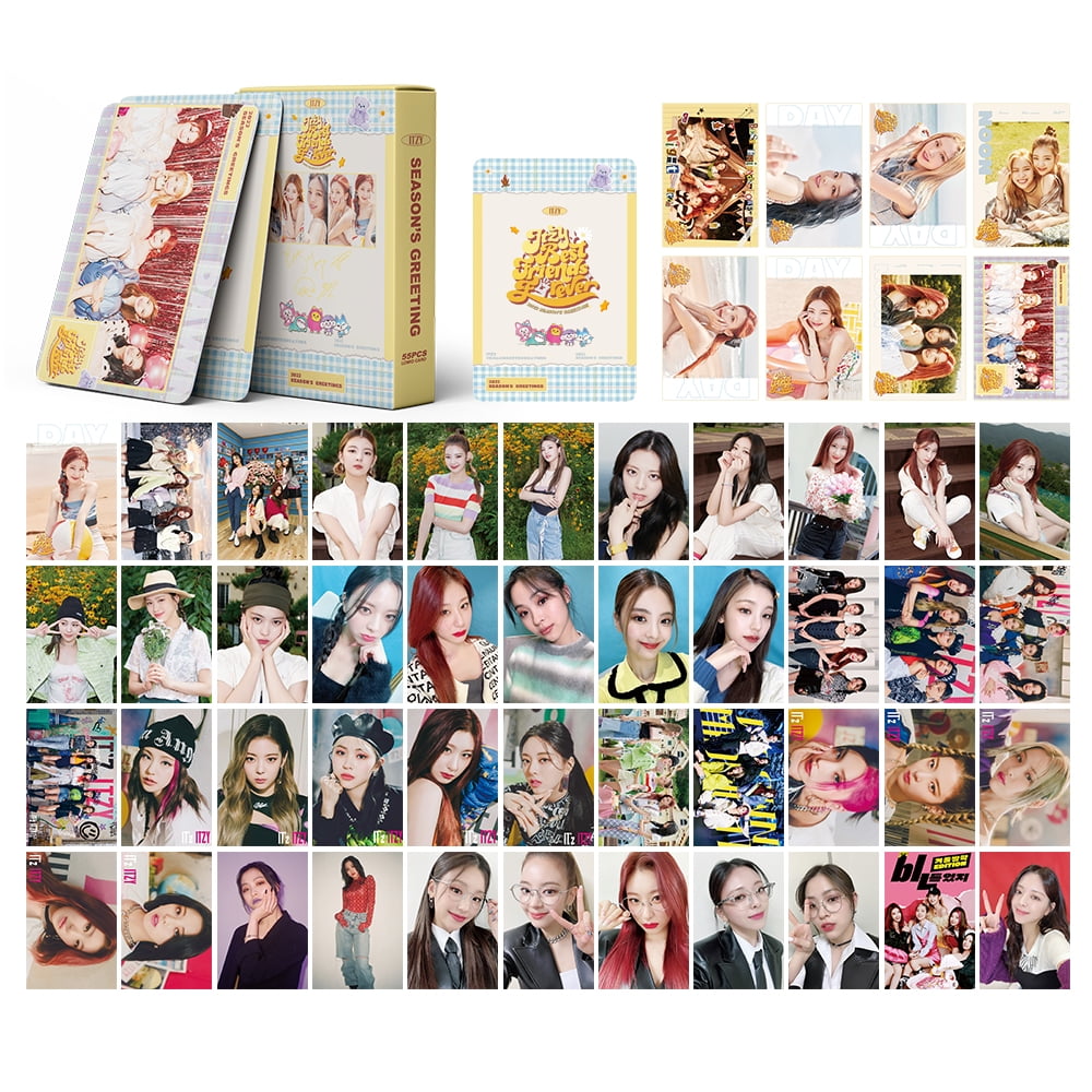 55Pcs Kpop ITZY Lomo Cards ITZY Mini Photo Cards ITZY 2022 Season's Greetings Album Cards ITZY ...