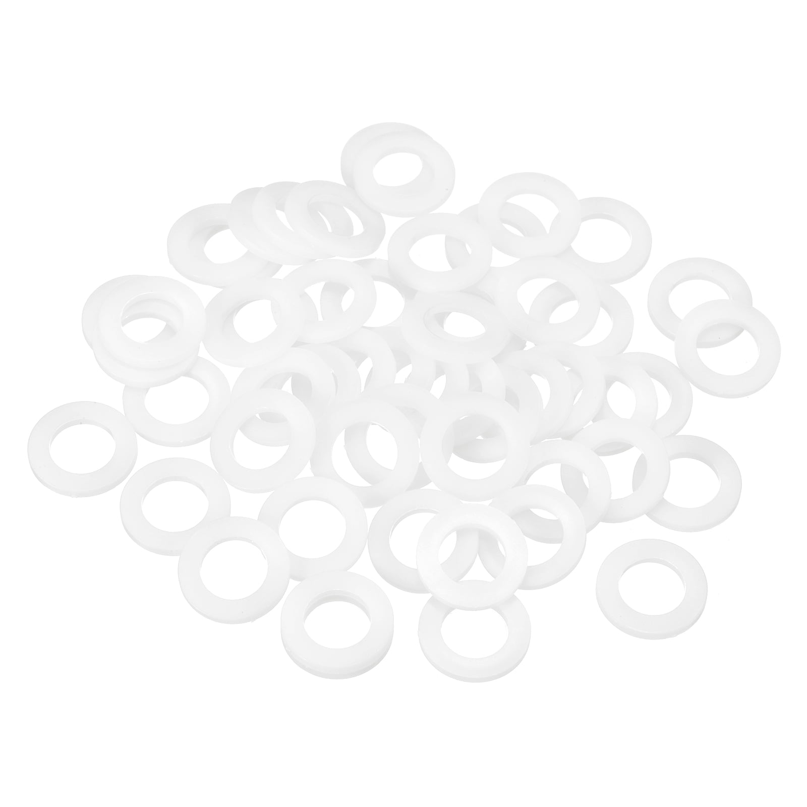 55Pcs M10 Nylon Flat Washers Plastic Washer 10mm ID 16mm OD 2mm Thick ...