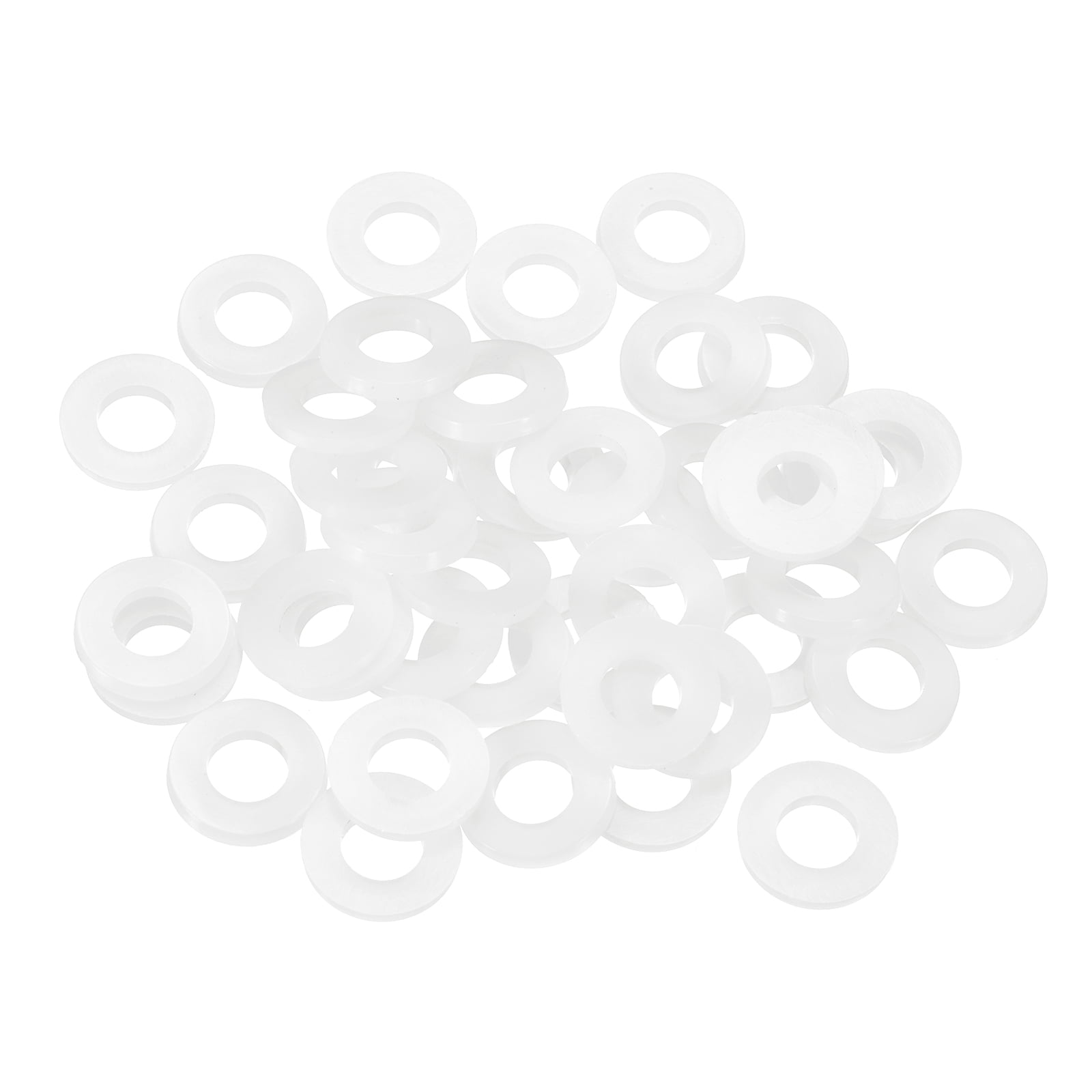 55Pcs M10 Nylon Flat Washers Plastic Washer 10mm ID 20mm OD 2mm Thick ...