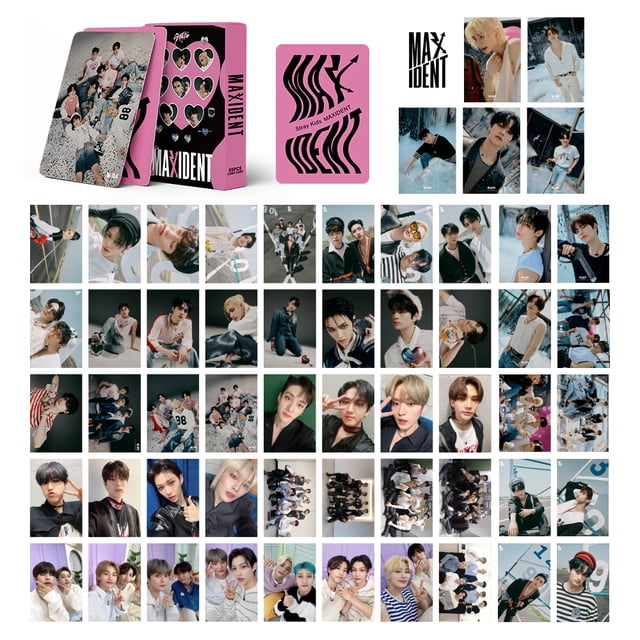 55Pcs StrayKids LOMO Cards 2022 Stray kids MAXDIENT Album Photo Poster ...