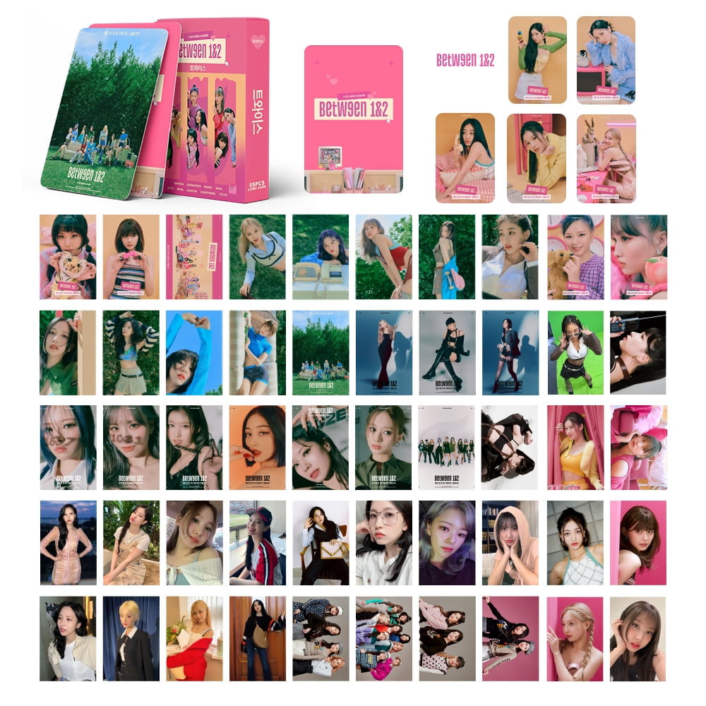 55Pcs TWICE LOMO Cards TWICE BETWEEN1 & 2 Album Photo Poster MINI TWICE Album For Fans KPOP ...